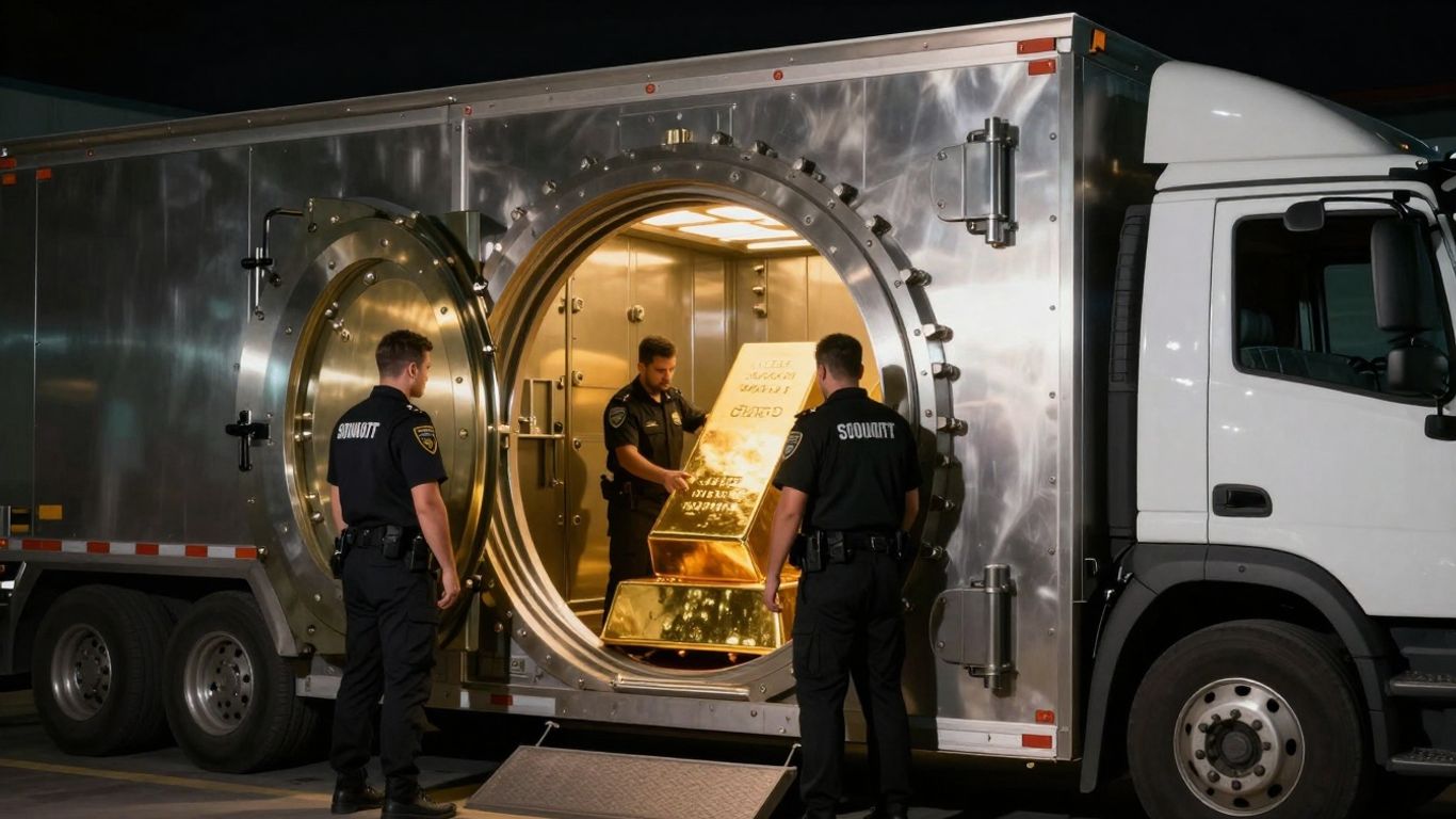 How is gold transported internationally?