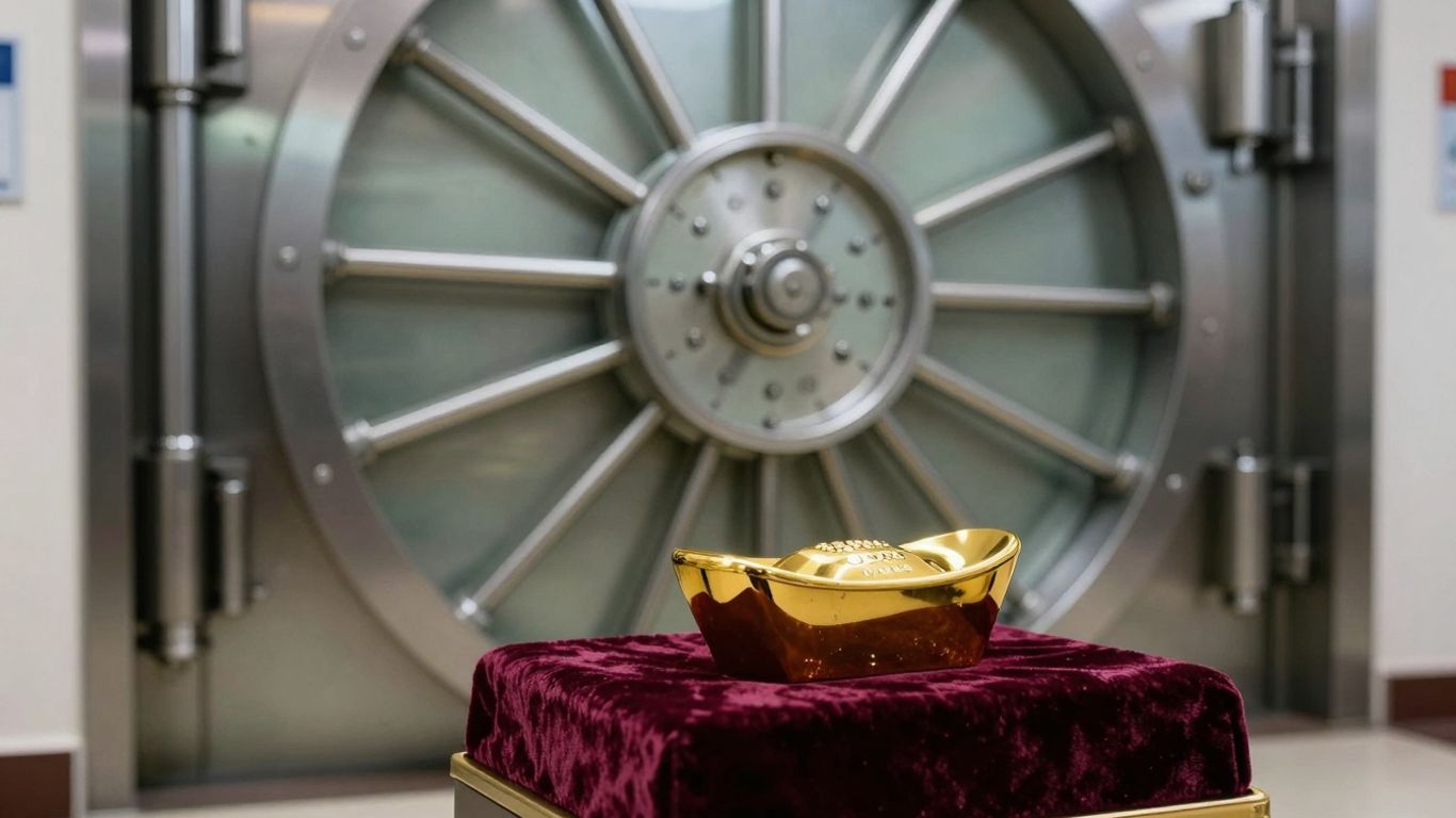 What are the security criteria for a bank safe deposit box for gold?